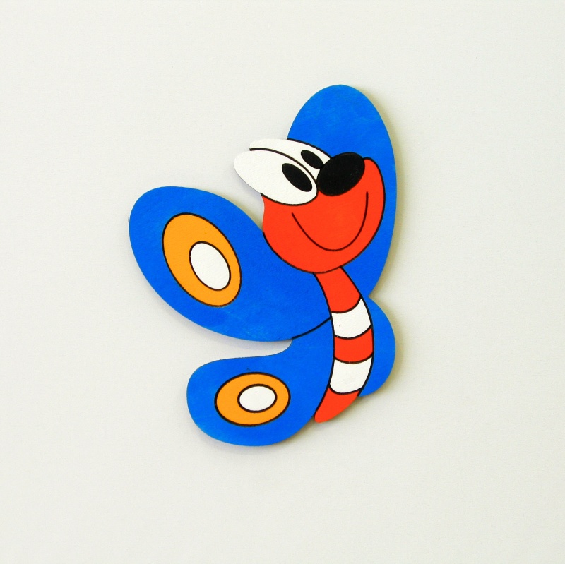 DEKORACE NA ZEĎ MOTÝL MODRÝ 25cm | Pokojík